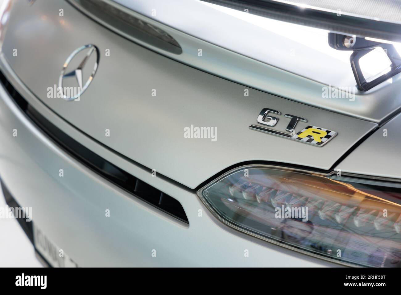 Mercedes AMG GT R supercar close up details Stock Photo - Alamy