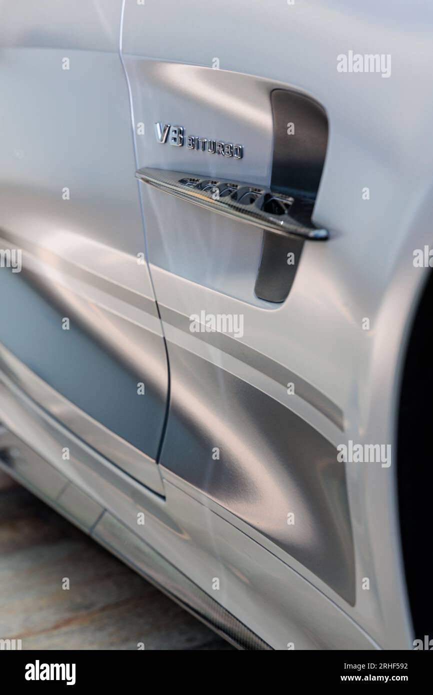 Mercedes AMG GT R supercar close up details Stock Photo - Alamy