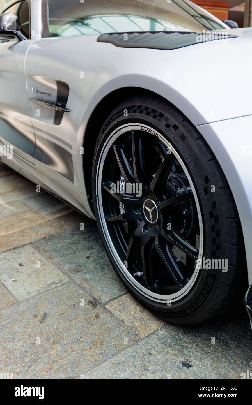 Mercedes AMG GT R supercar close up details Stock Photo - Alamy