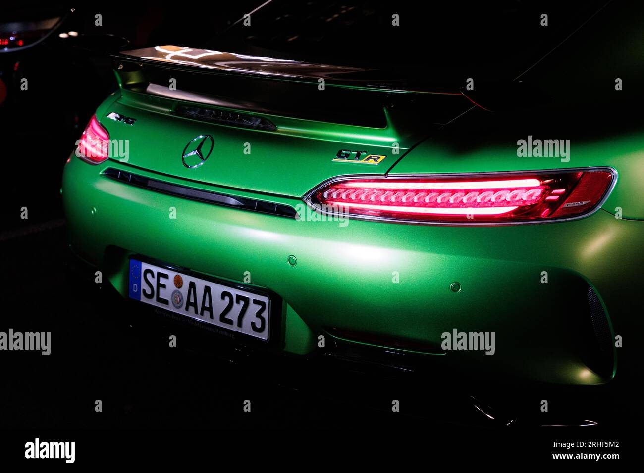 Rear of Mercedes AMG GT R supercar Stock Photo - Alamy