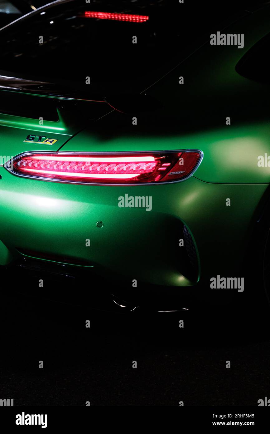 Rear of Mercedes AMG GT R supercar Stock Photo - Alamy