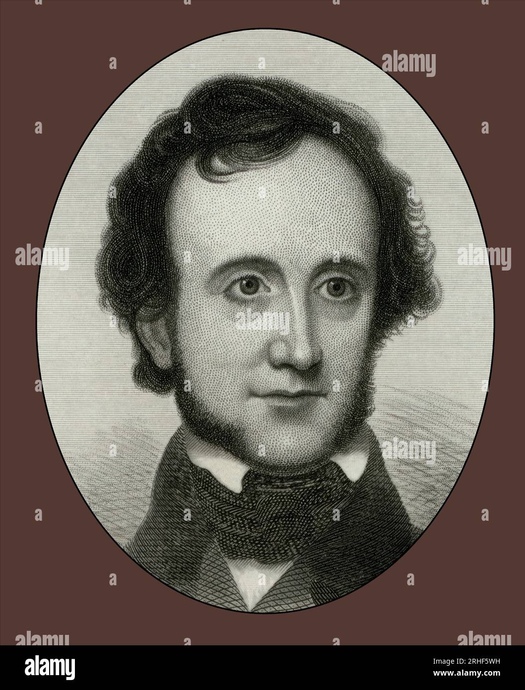 Portrait of Edgar Allan Poe, 1809 – 1849, American writer, digitally ...