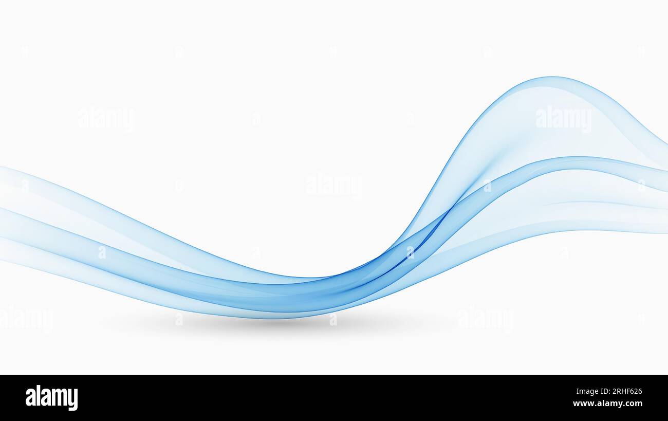 Wavy flow of misty blue abstract wave, design element, background Stock ...