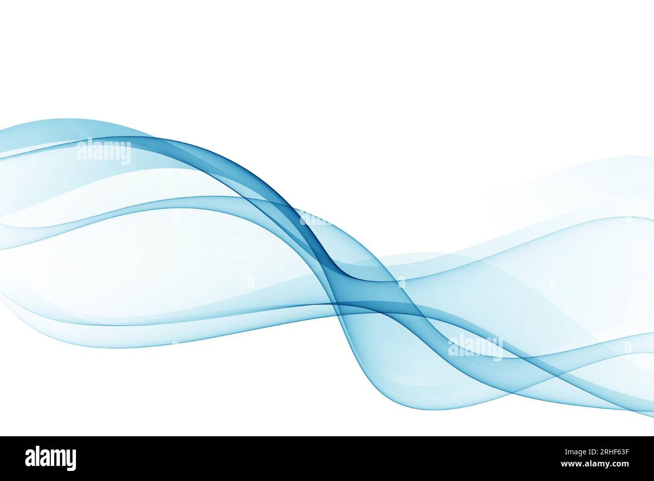 Blue color wave,abstract transparent flow on white background Stock ...