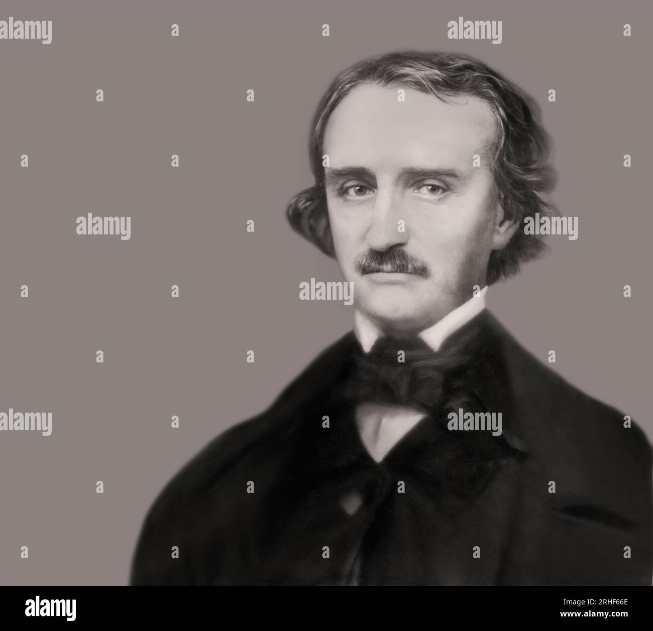 Portrait of Edgar Allan Poe, 1809 – 1849, American writer, digitally ...