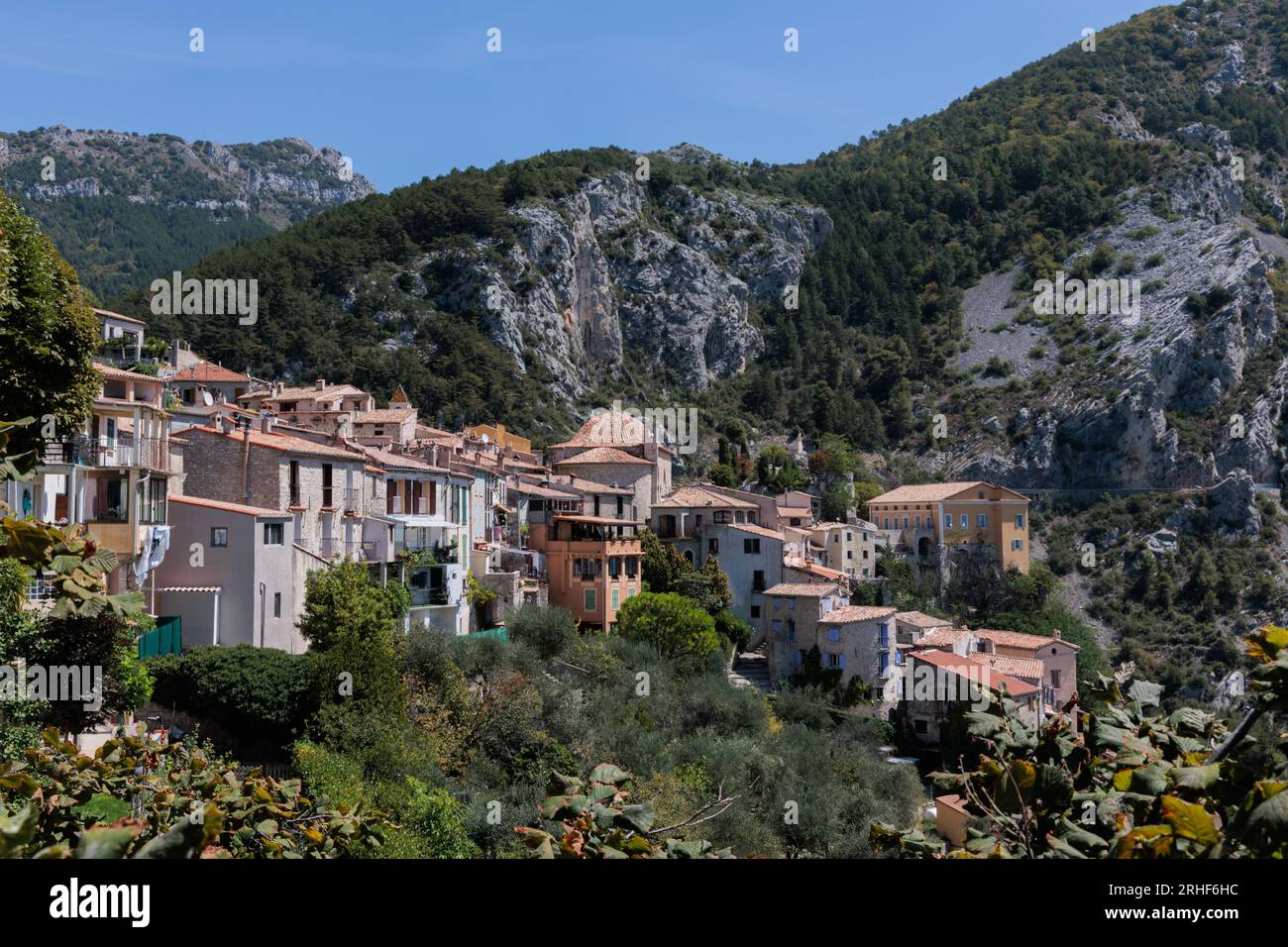 Medieval mountain top village of Peillon, France Stock Photo - Alamy
