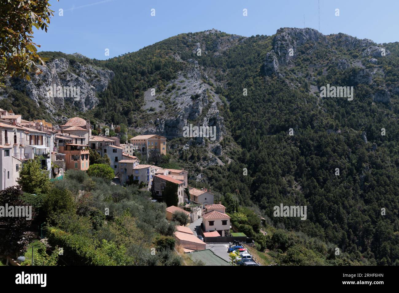 Medieval mountain top village of Peillon, France Stock Photo - Alamy