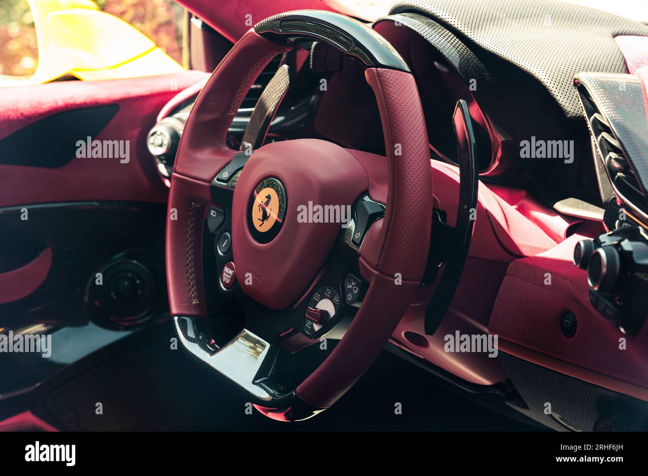 Ferrari F8 interior Stock Photo - Alamy