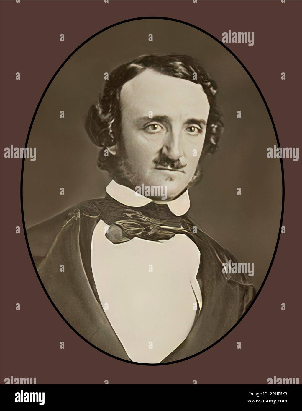 Portrait of Edgar Allan Poe, 1809 – 1849, American writer, digitally ...