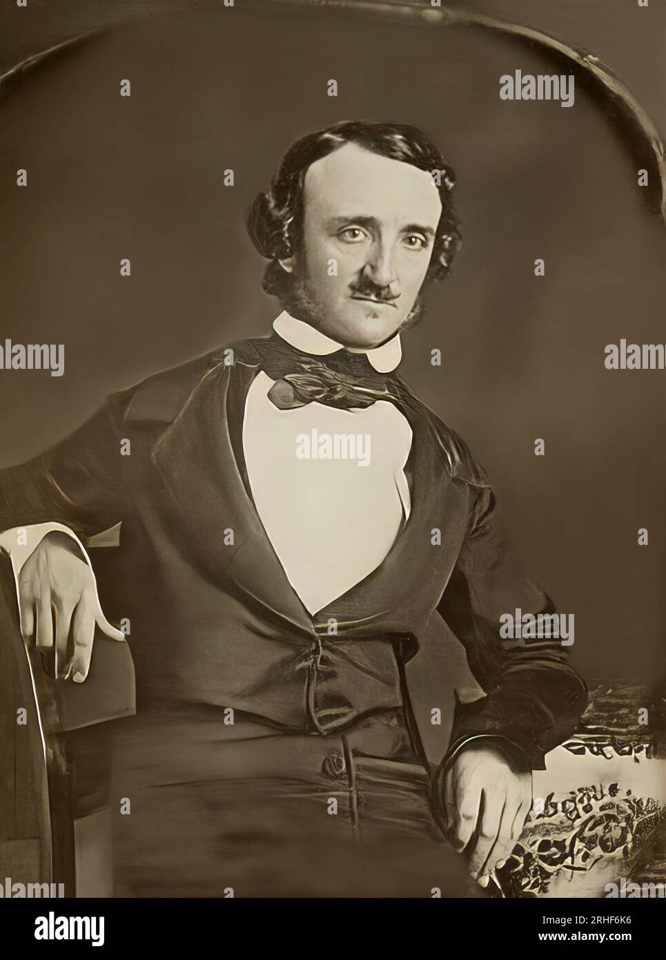 Portrait of Edgar Allan Poe, 1809 – 1849, American writer, digitally ...