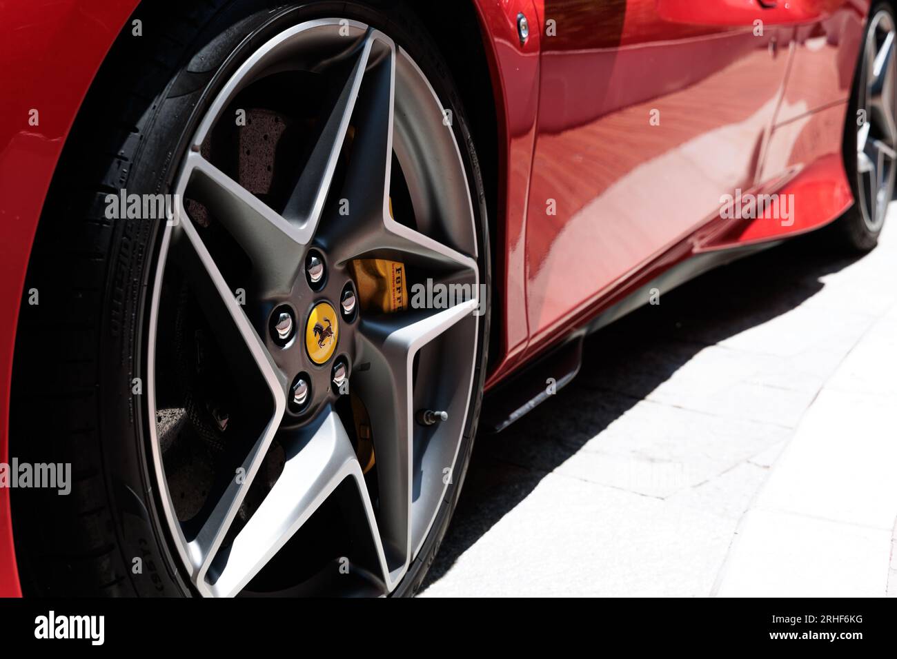 Ferrari F8 alloy wheels Stock Photo - Alamy