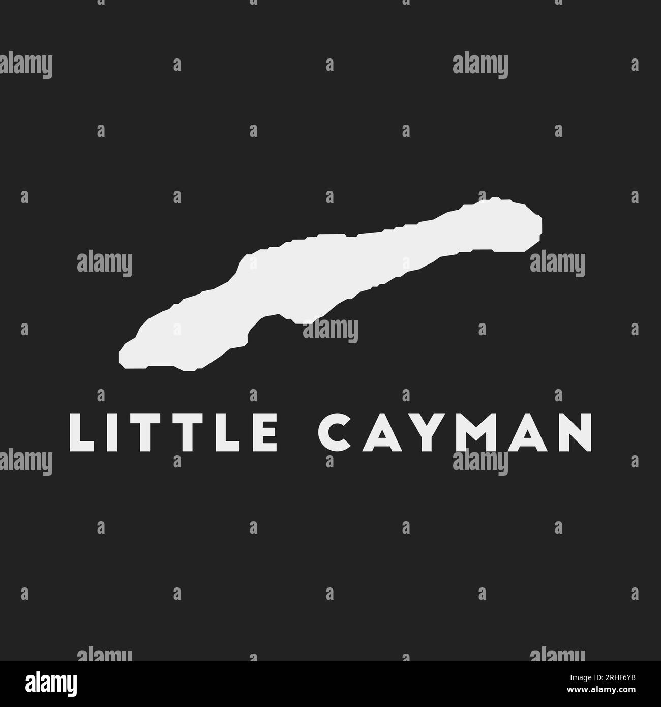 Little Cayman icon. Island map on dark background. Stylish Little ...