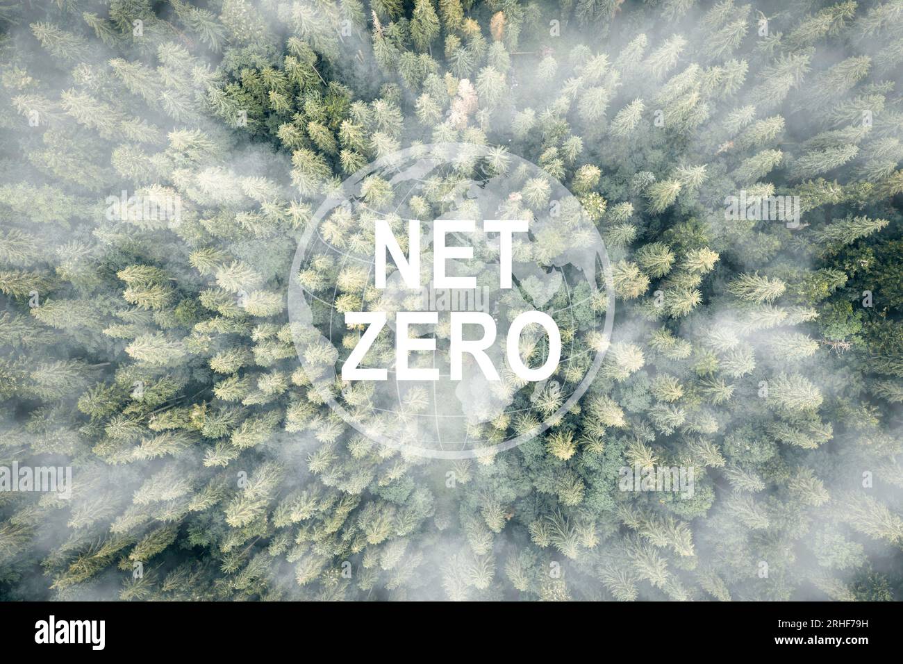 Net Zero 2050 Carbon Neutral and Net Zero Concept natural environment A ...