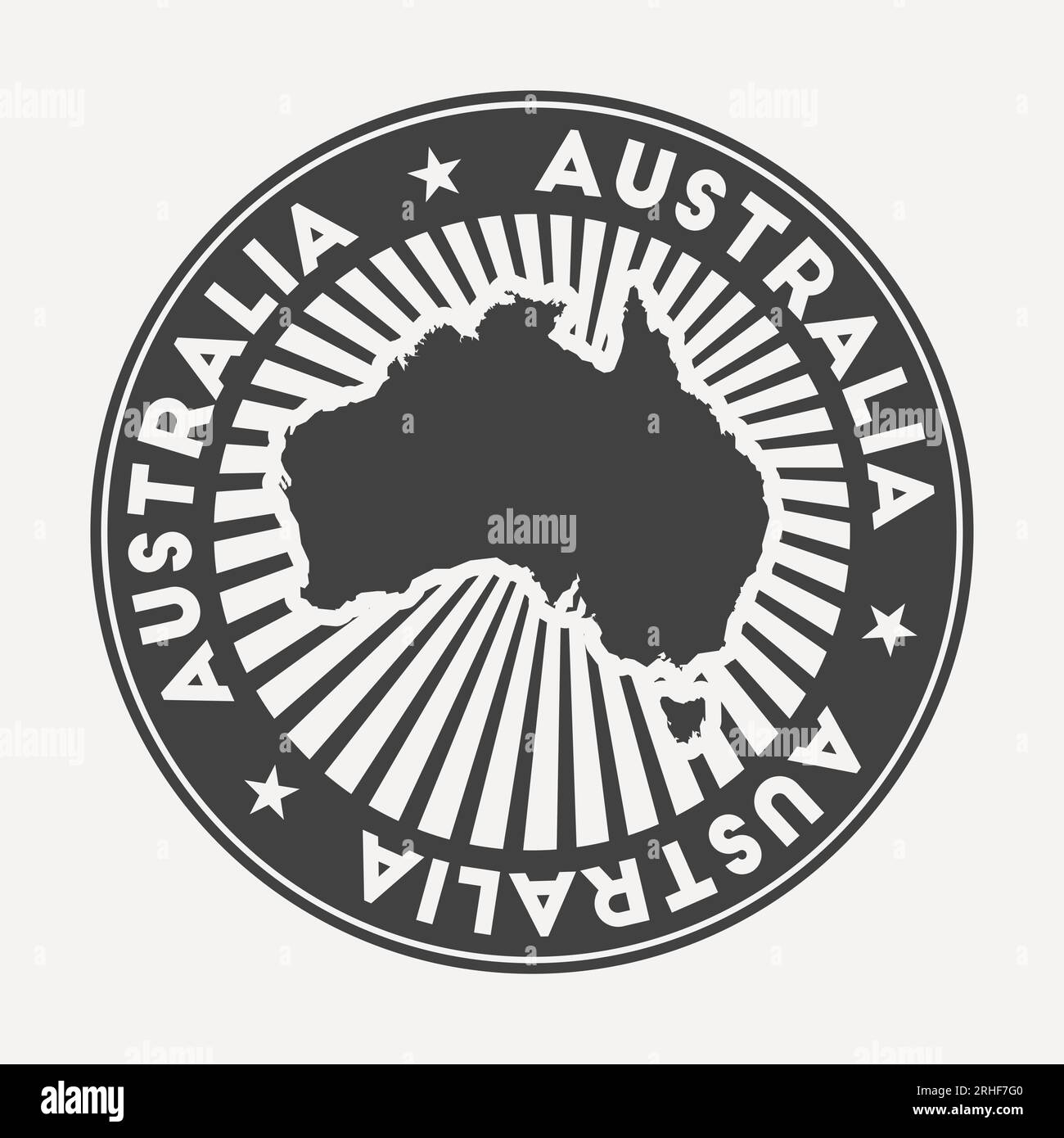 Australia round logo. Vintage travel badge with the circular name and ...