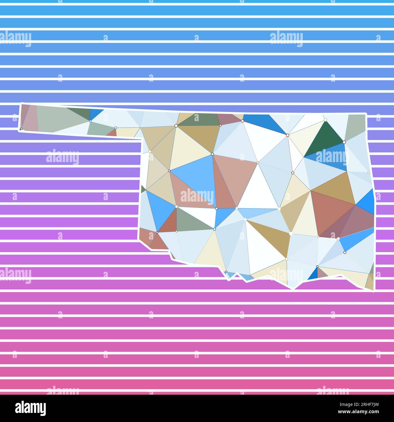 Oklahoma vector illustration. Oklahoma design on gradient stripes ...