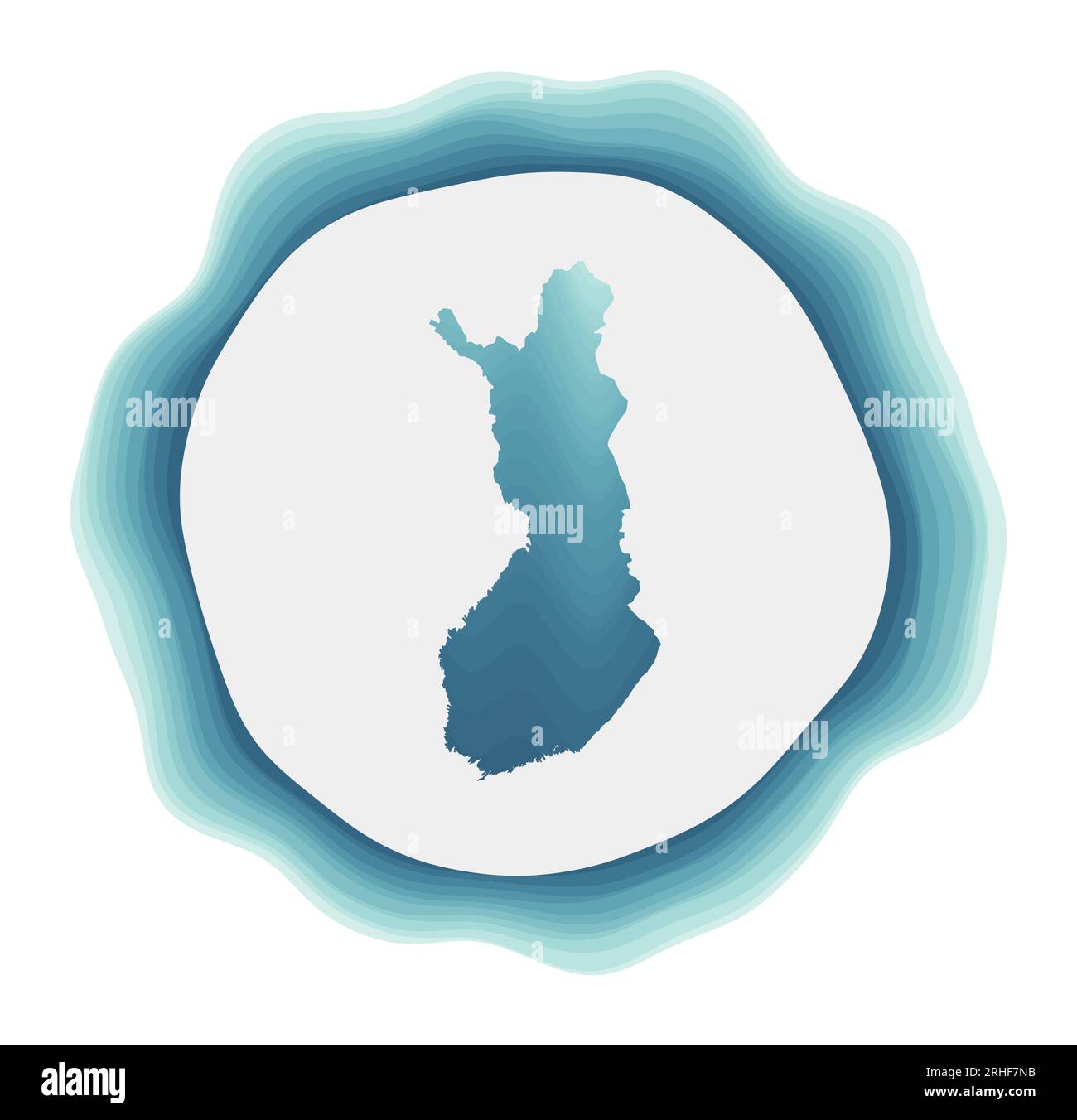 Finland logo. Badge of the country. Layered circular sign around ...
