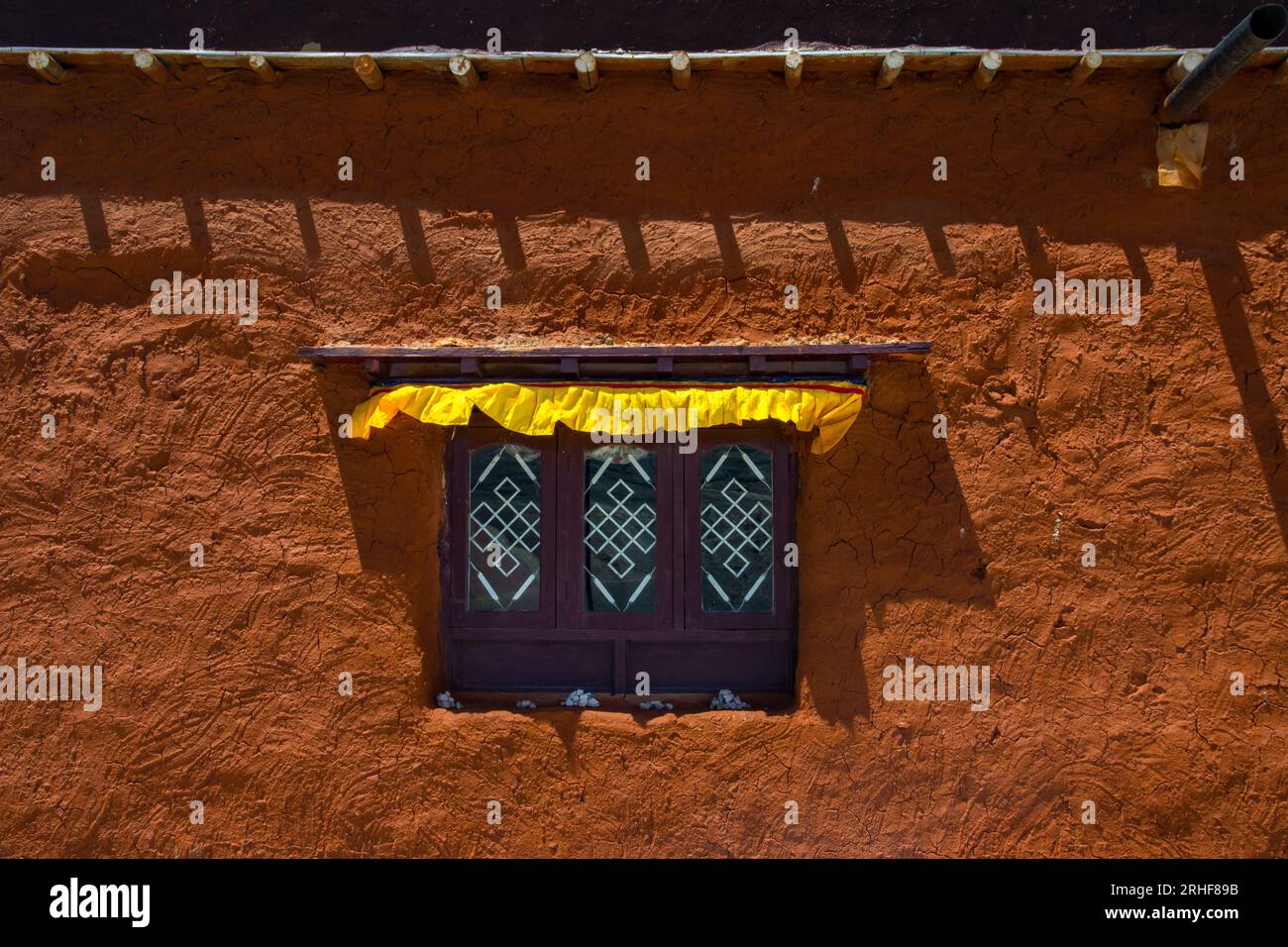 Tibetan Style Vintage Window of a Monastery in Nepal Stock Photo - Alamy