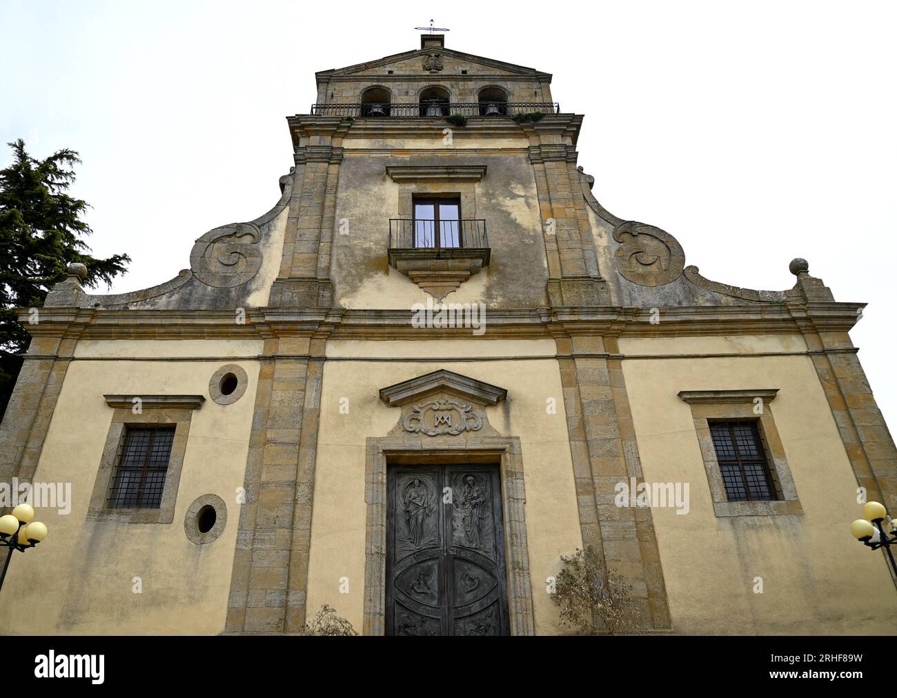 Scenic facade view of the Sicilian Gothic Basilica San Pietro e Santa ...