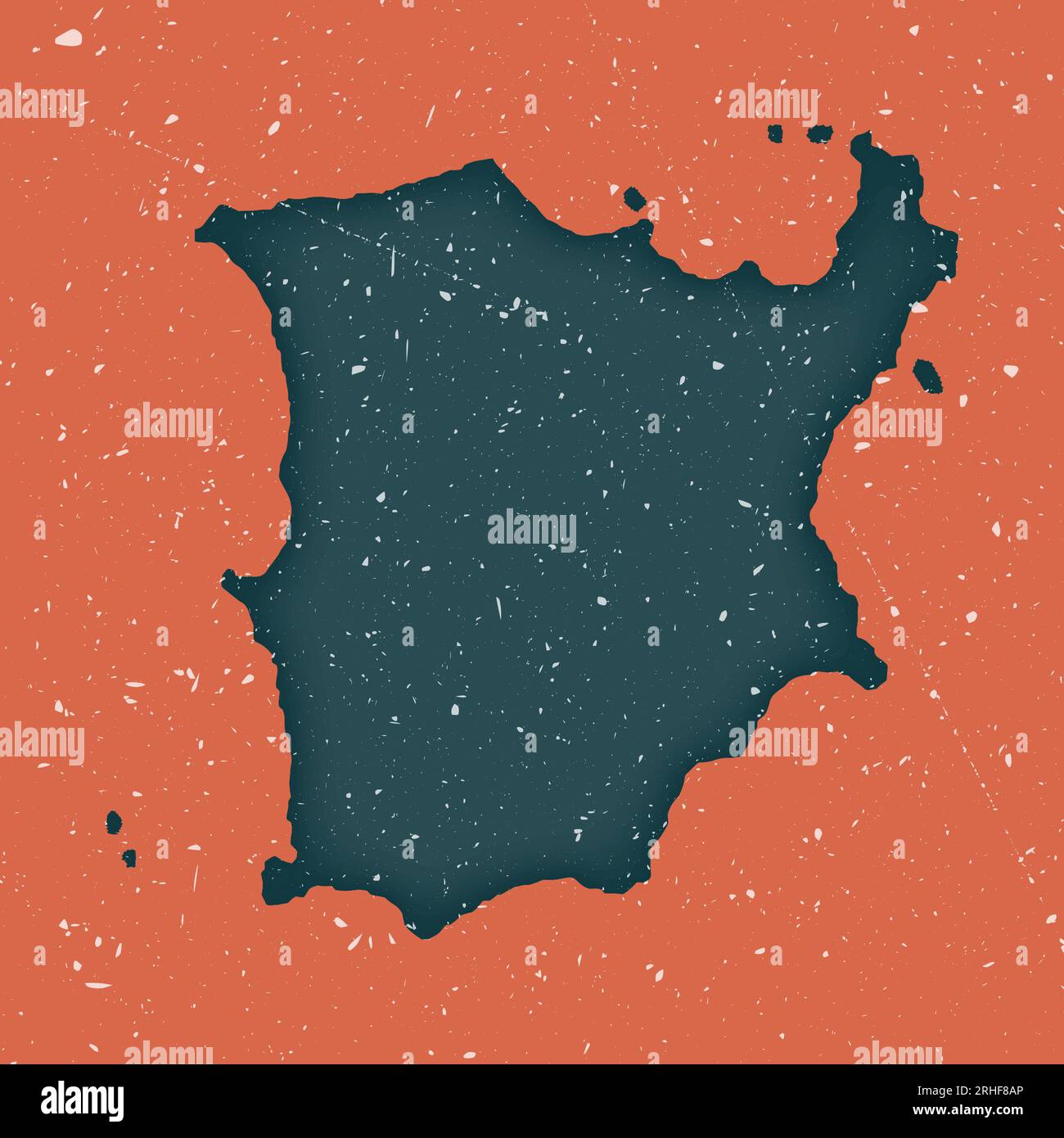 Ko Samui vintage map. Grunge map of the island with distressed texture ...