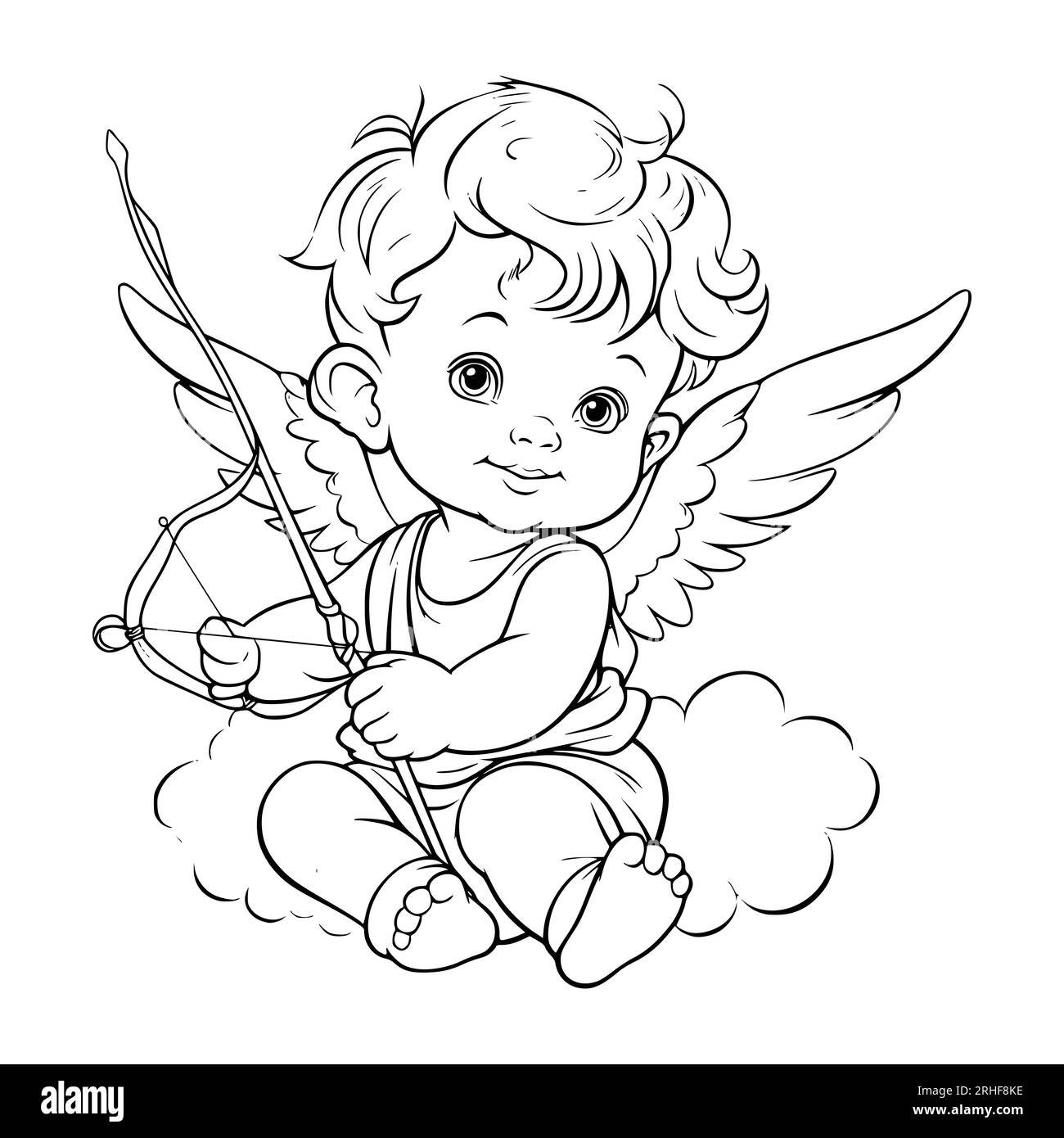 Cupid colouring pages hi-res stock photography and images - Alamy