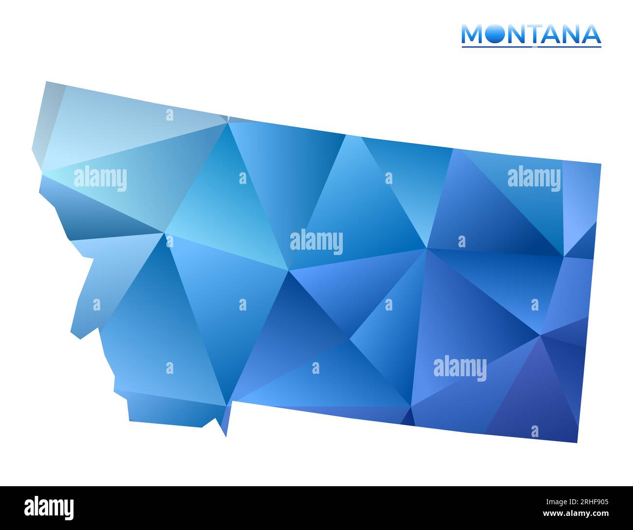 Vector polygonal Montana map. Vibrant geometric US state in low poly ...
