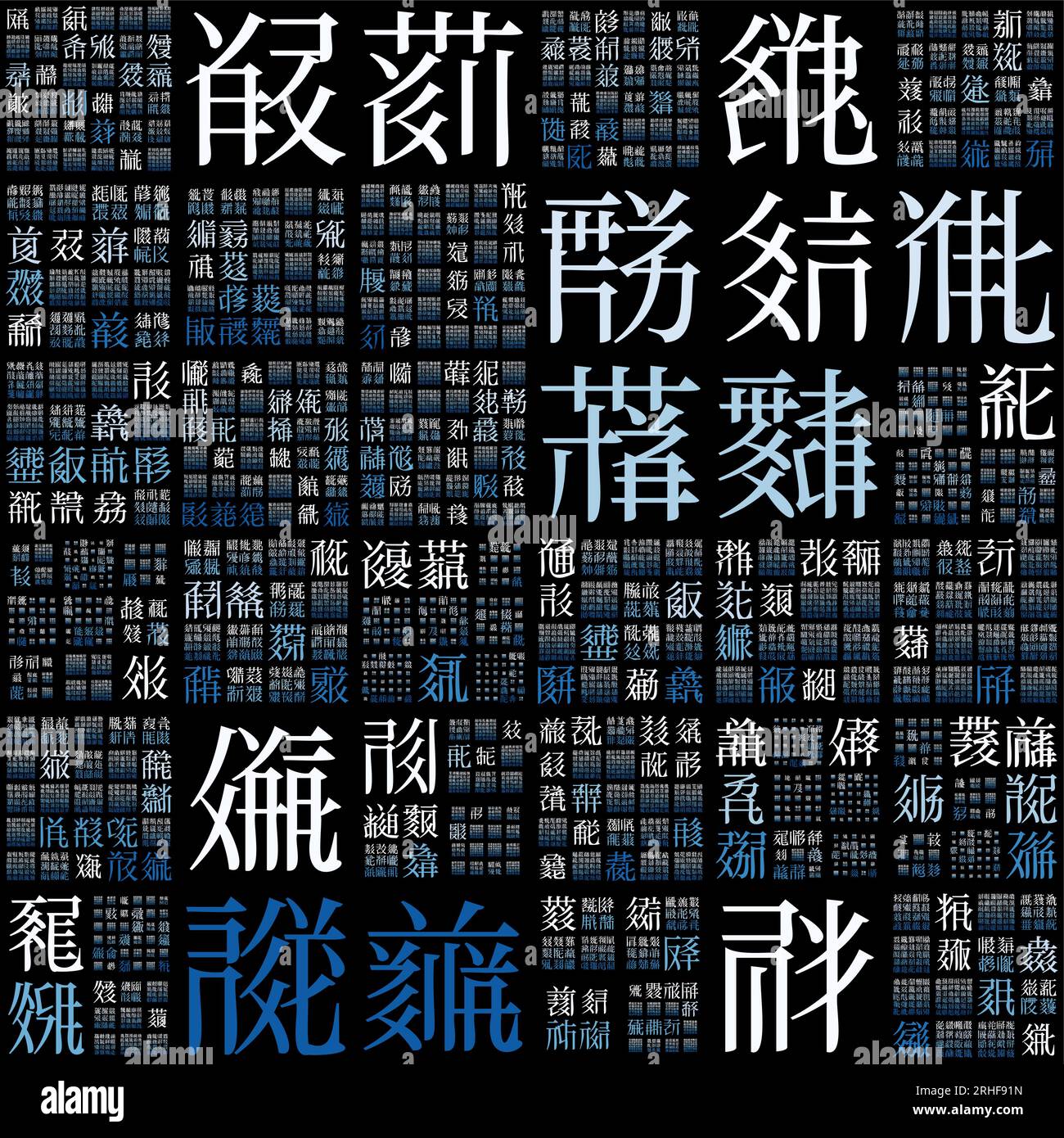 Matrix Background Design Using Random Characters Of Old Tangut