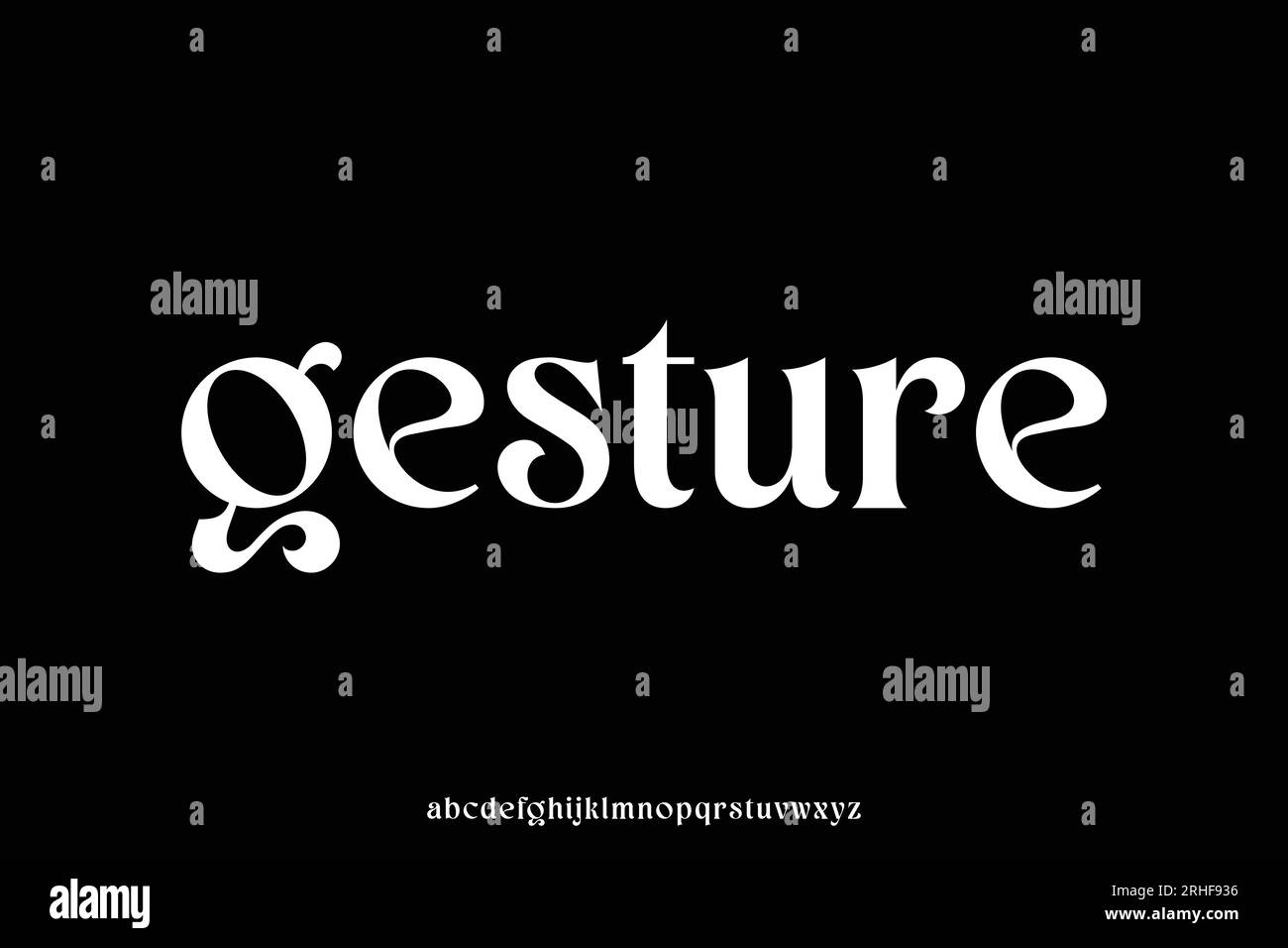 Elegant unique natural curvy alphabet display font vector. Creative ...
