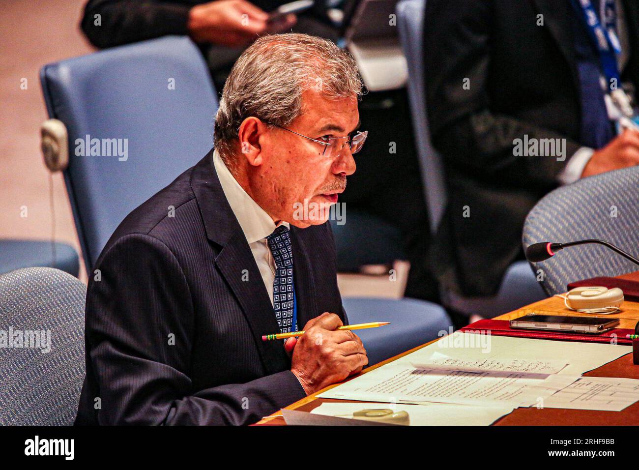New York, New York, USA. 16th Aug, 2023. Yemen Permanent Ambassador to ...