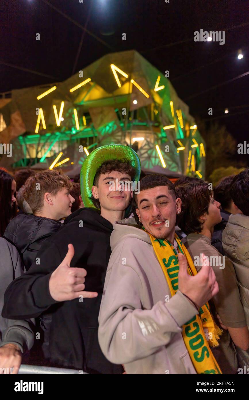 Melbourne, Australia. 16th Aug, 2023. Fans pose for a picture at ...