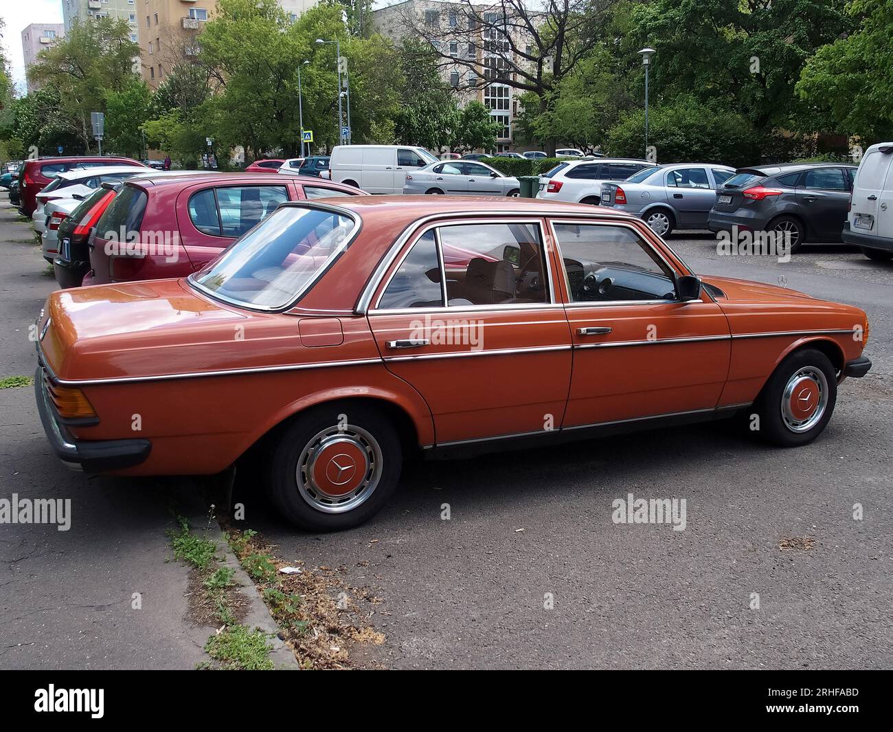 Mercedes-Benz W123 executive car, Hungary, Magyarország, Europe Stock ...