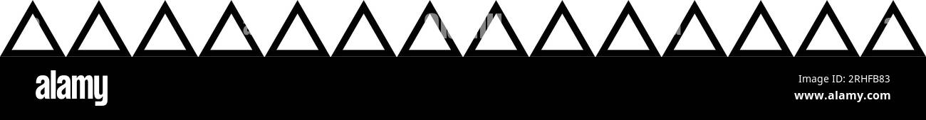 Triangle frame border horizontal line shape icon for decorative vintage ...