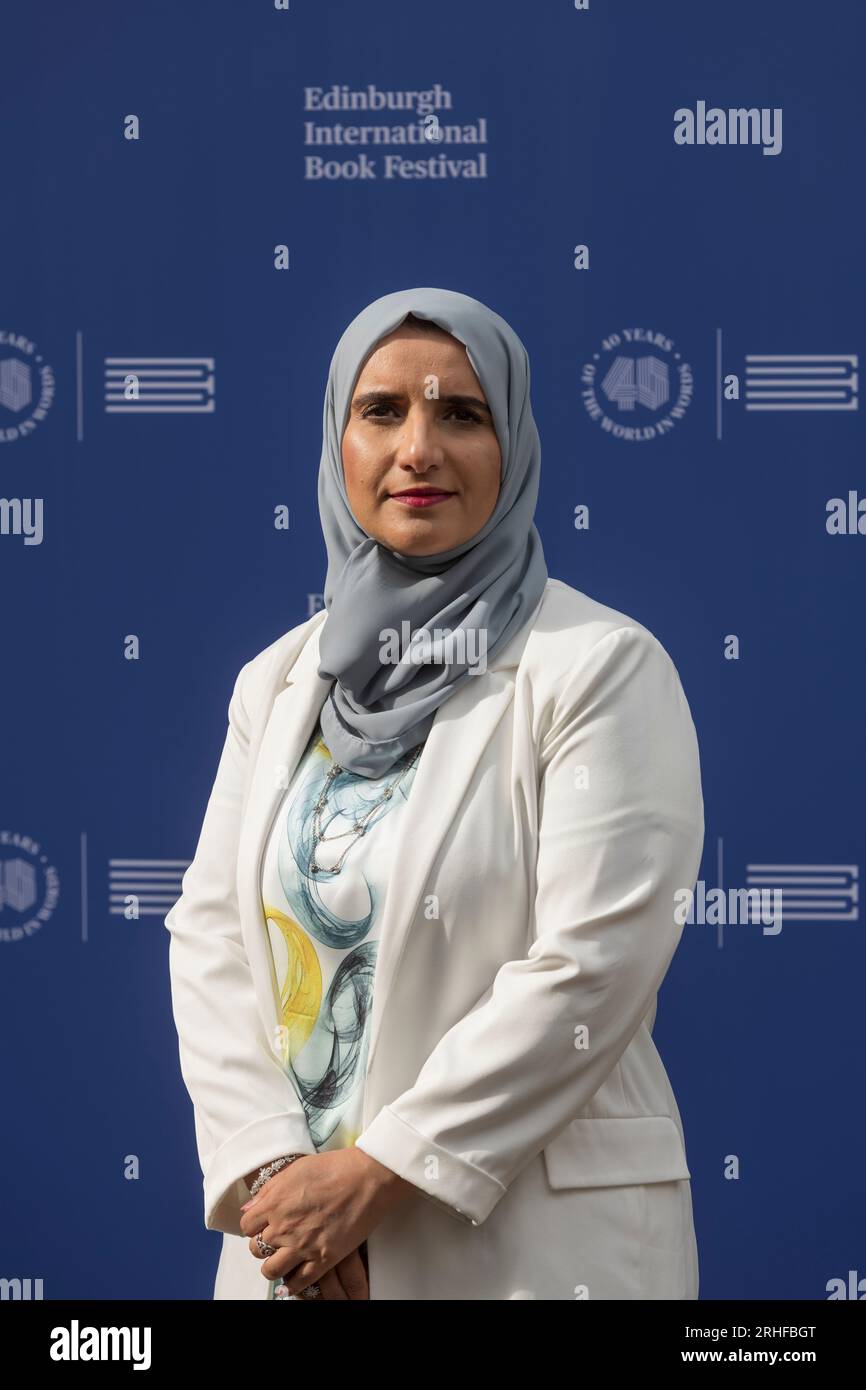 Edinburgh, UK. 16th August, 2023. Booker Prize-winning Jokha Alharthi at The Edinburgh Book ...