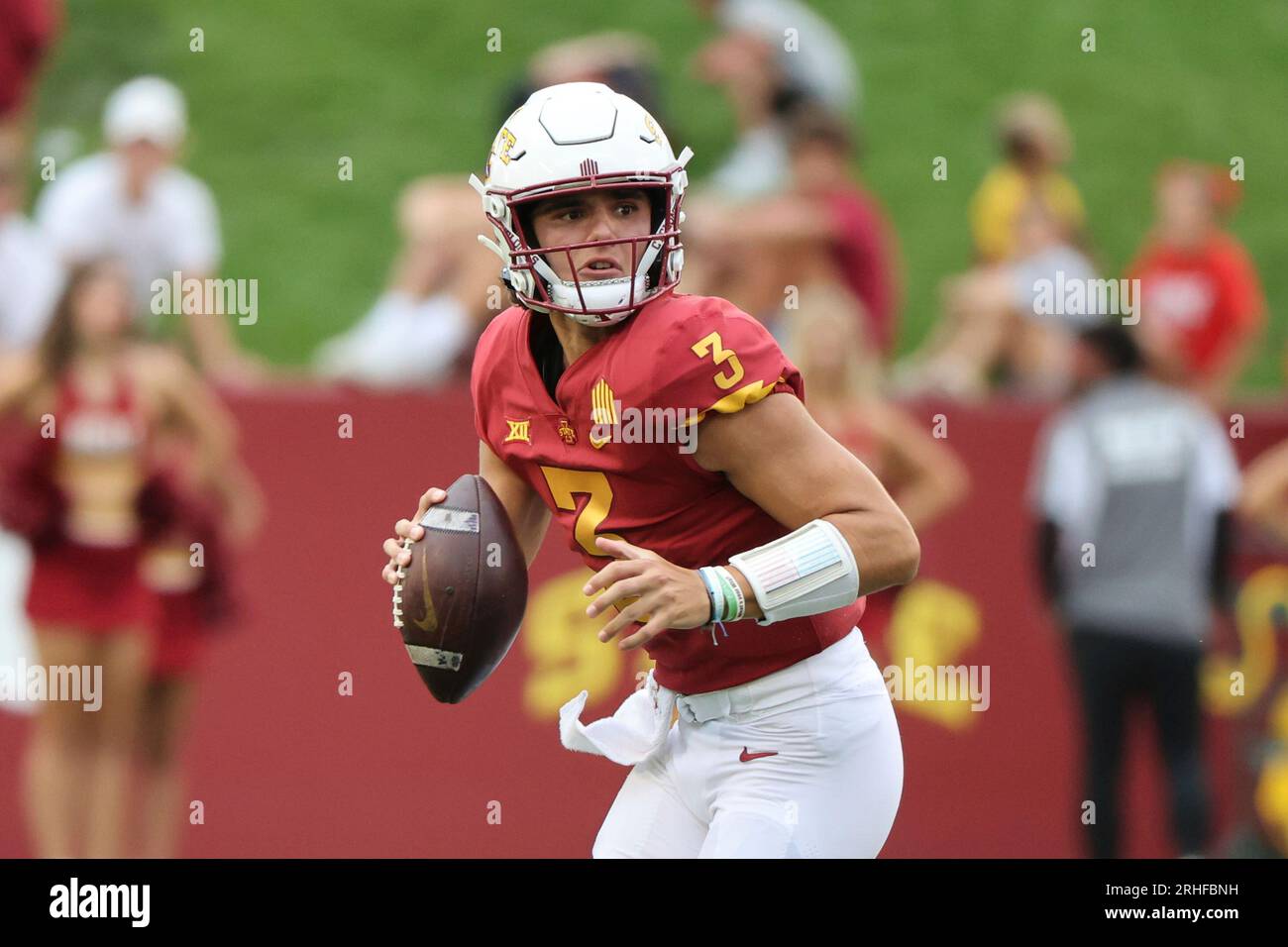 FILE - Iowa State quarterback Rocco Becht (3) plays during an NCAA ...