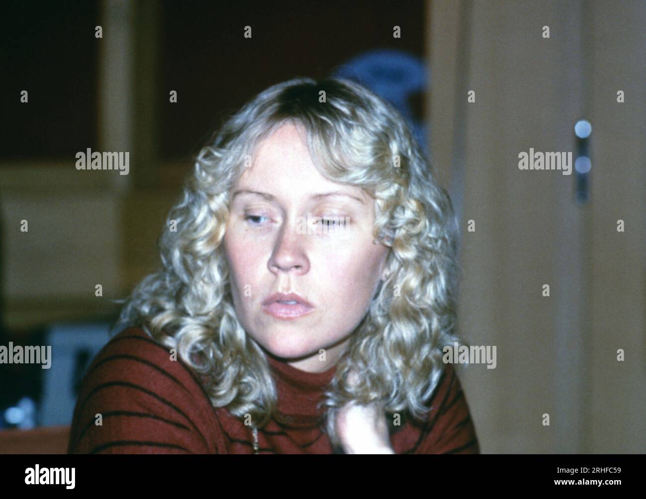 Agnetha Fältskog, a founding member of super pop group ABBA, in close ...
