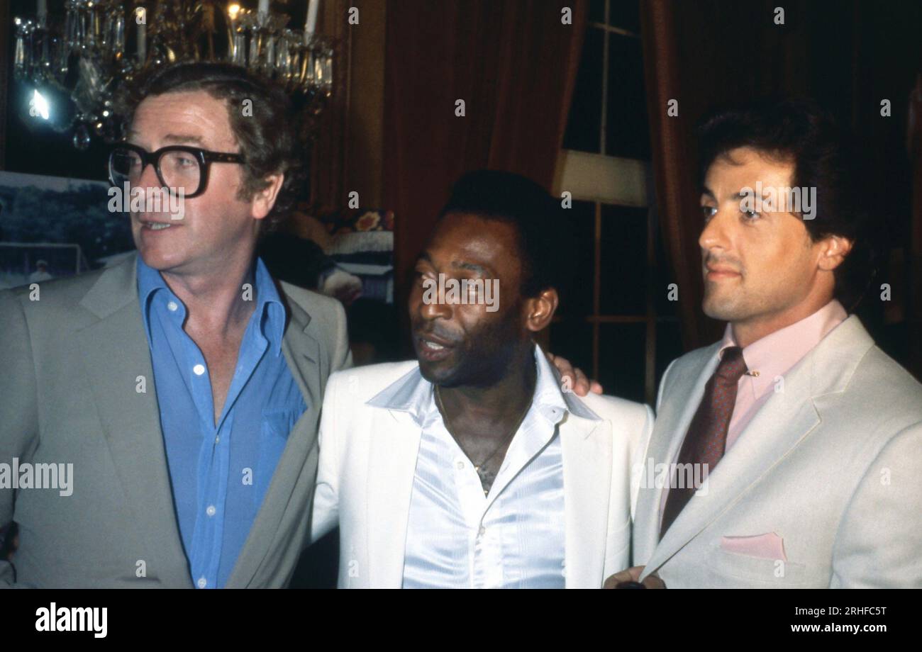 British Actor Michael Caine, and American actor Sylvester Stallone ...