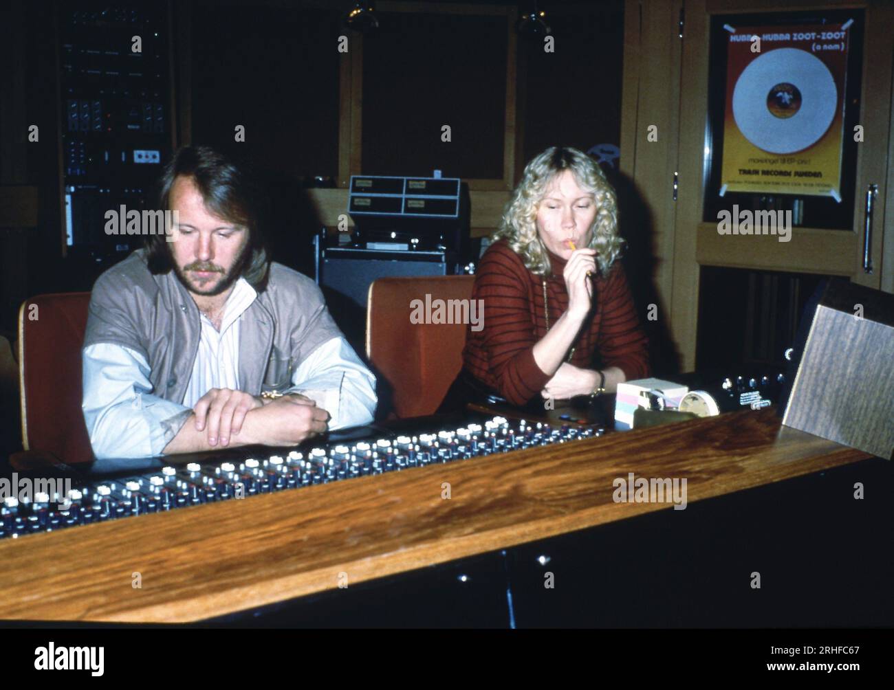 Benny Andersson and Agnetha Fältskog of super pop group ABBA, at the ...