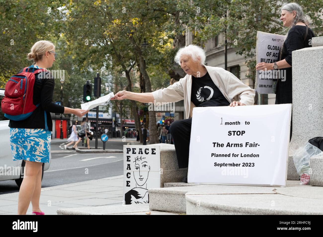London, UK. 16 August, 2023. Peace activists 'Women in Black' and from ...