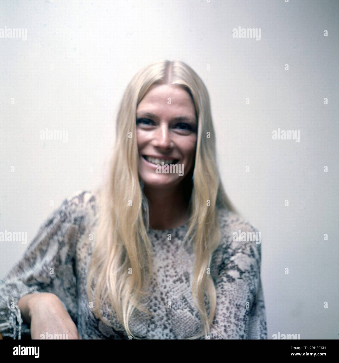 Danish-born singer and actress, Nina Van Pallandt, England, 1970s ...