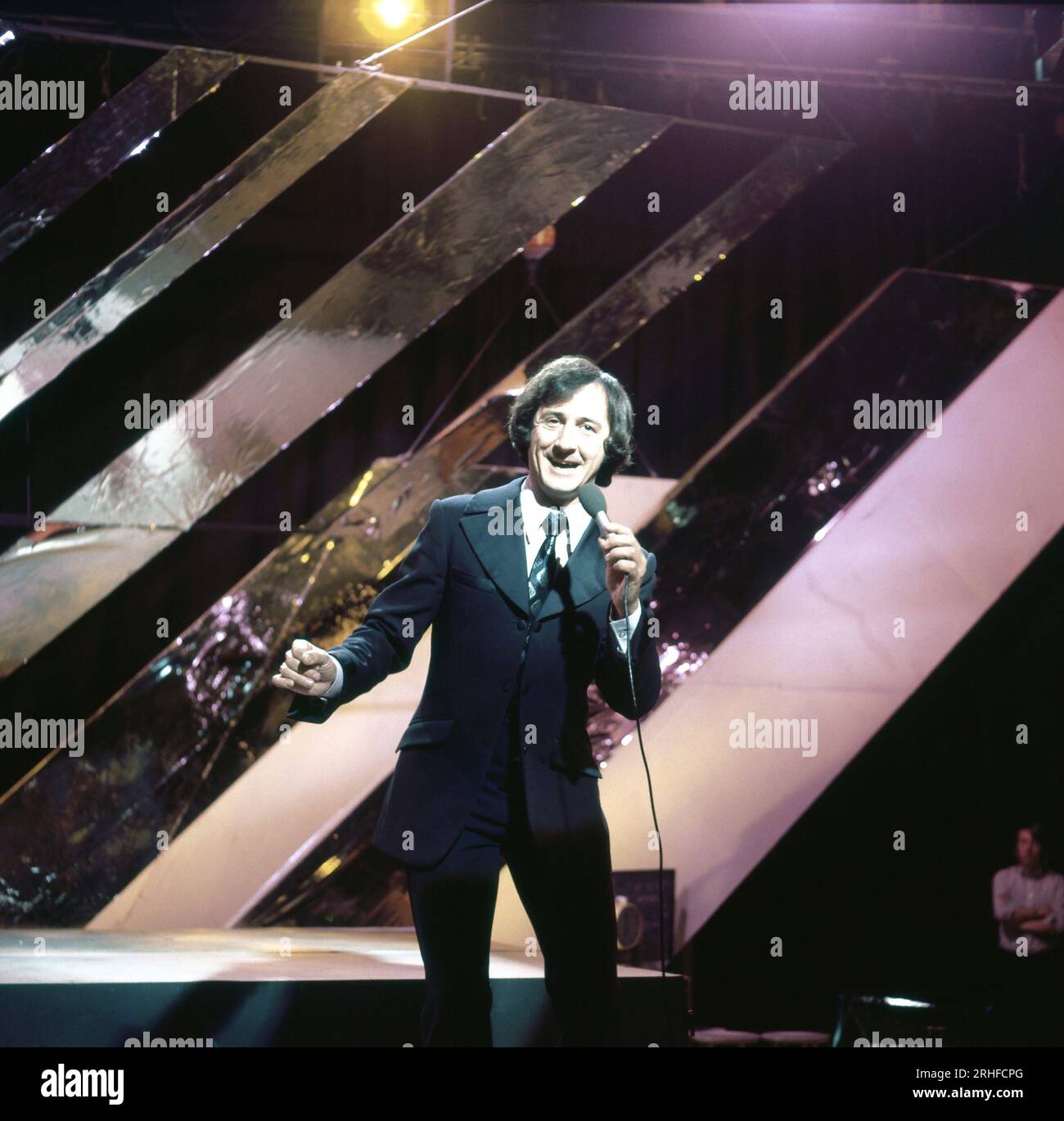 English musician and singer, Tony Christie, performing on the BBC TV ...