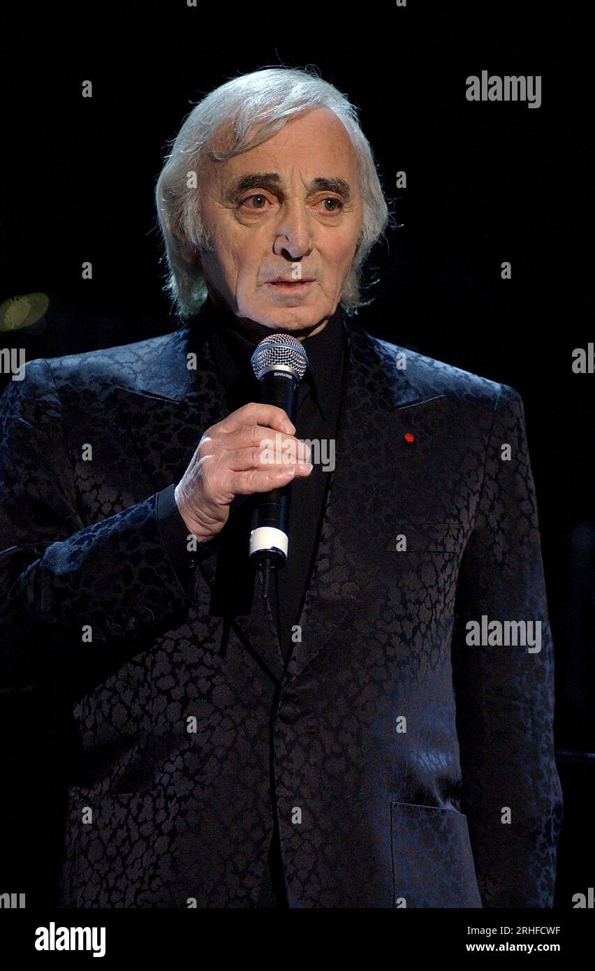 Charles Aznavour Performing at MusiCares Show, 2004. ph: Ron Wolfson ...