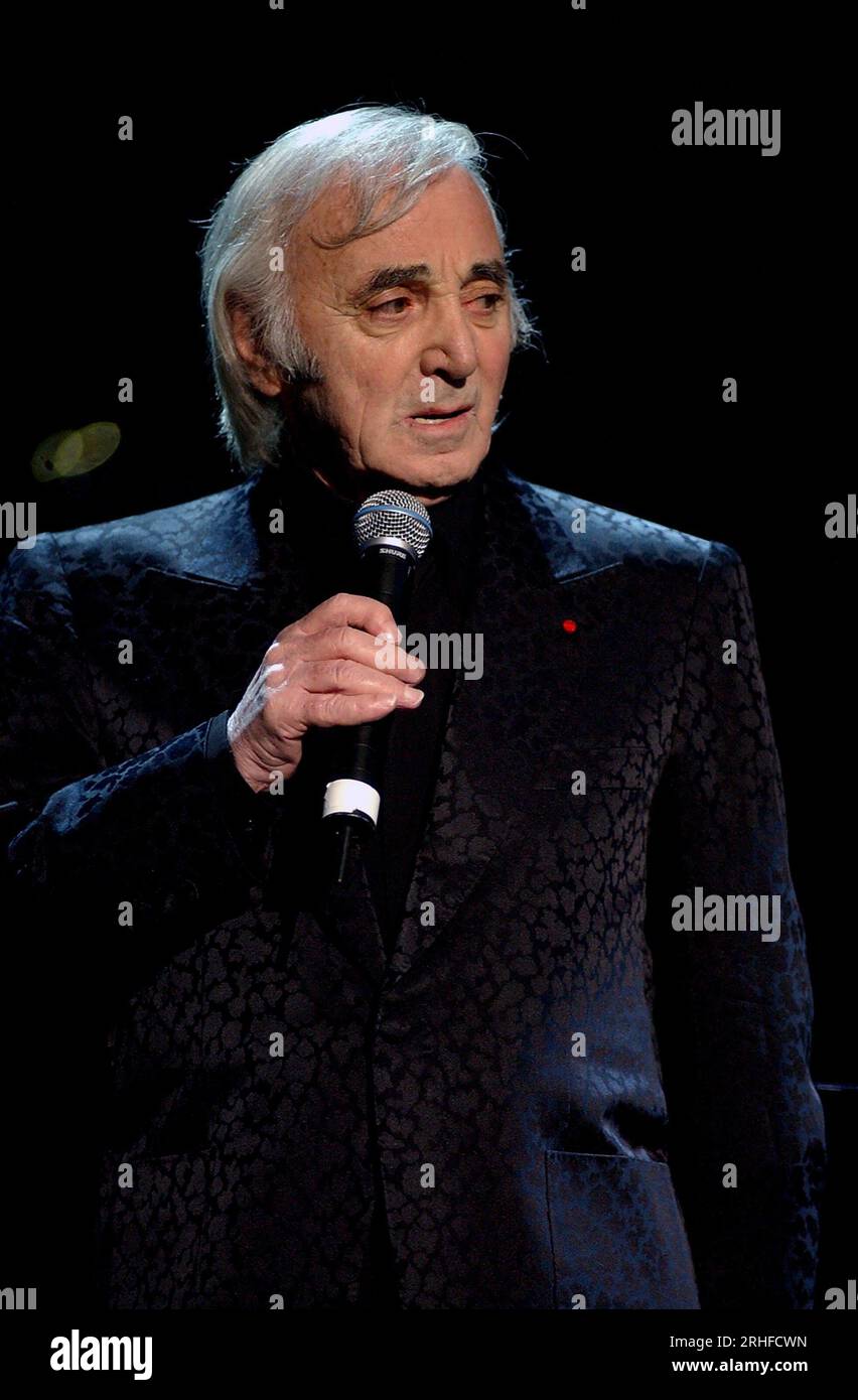 Charles Aznavour Performing at MusiCares Show, 2004. ph: Ron Wolfson ...