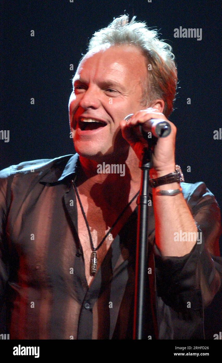 Sting Performing at at MusiCares Show, 2004. ph: Ron Wolfson / Everett ...