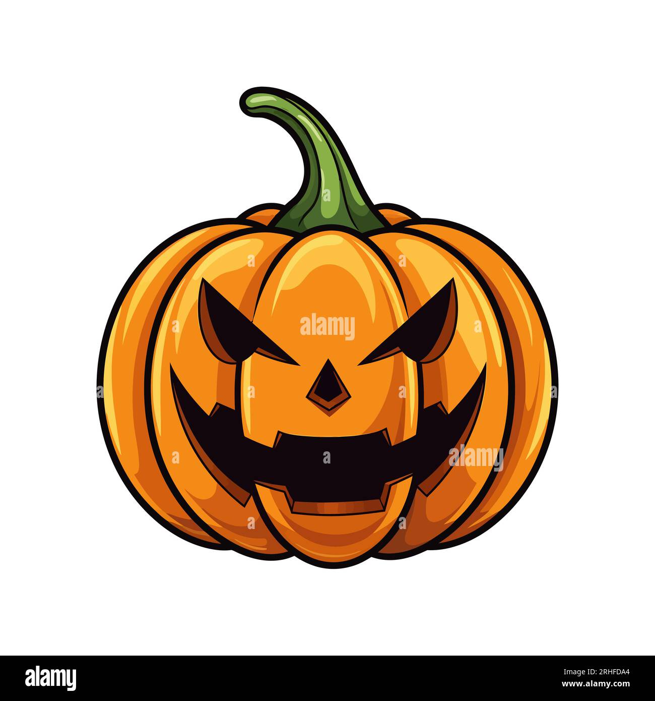 Halloween pumpkin icon. Autumn symbol. Flat design on white background ...