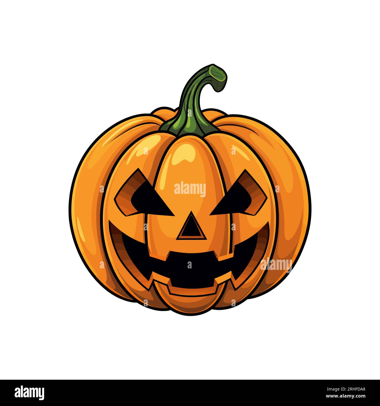 Halloween pumpkin icon. Autumn symbol. Flat design on white background ...