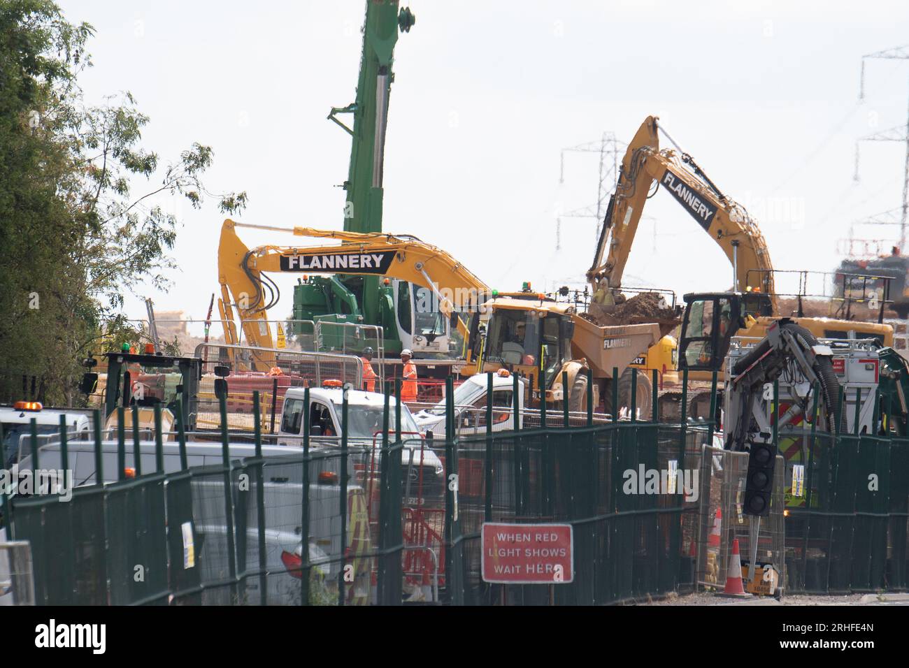 Wendover, Buckinghamshire, UK. 16th August, 2023. HS2 construction work ...
