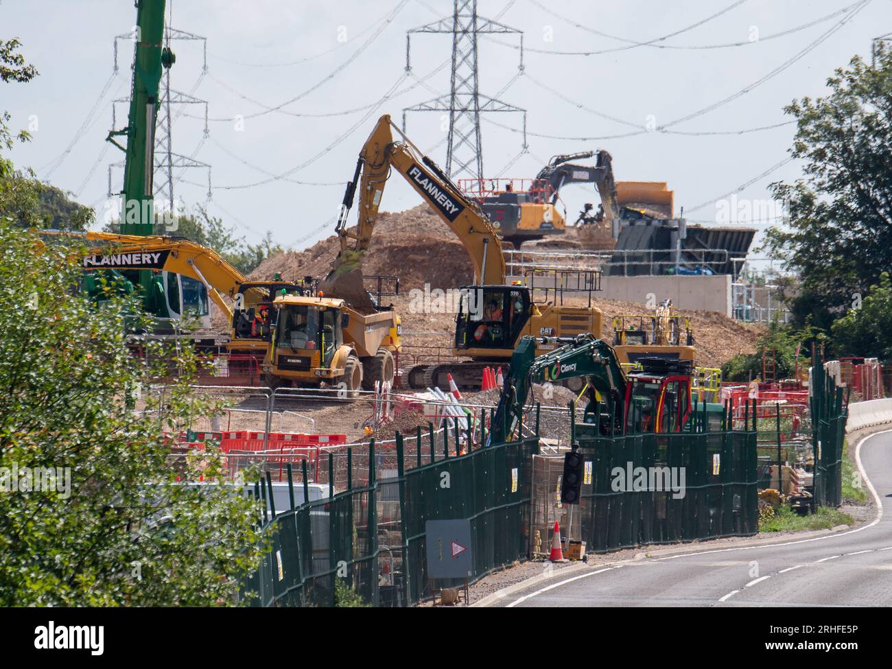 Wendover, Buckinghamshire, UK. 16th August, 2023. HS2 construction work ...