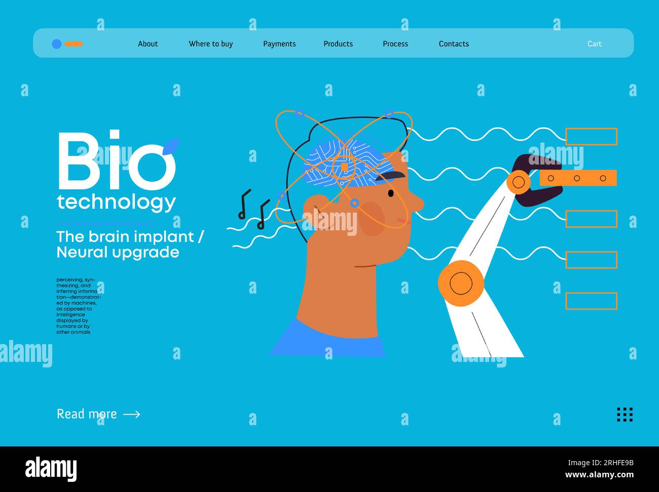 Neuroengineering Stock Vector Images - Alamy