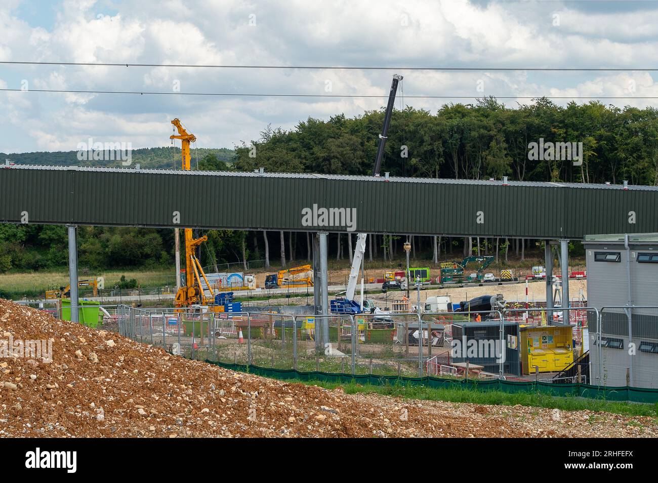 Wendover, Buckinghamshire, UK. 16th August, 2023. HS2 construction work ...
