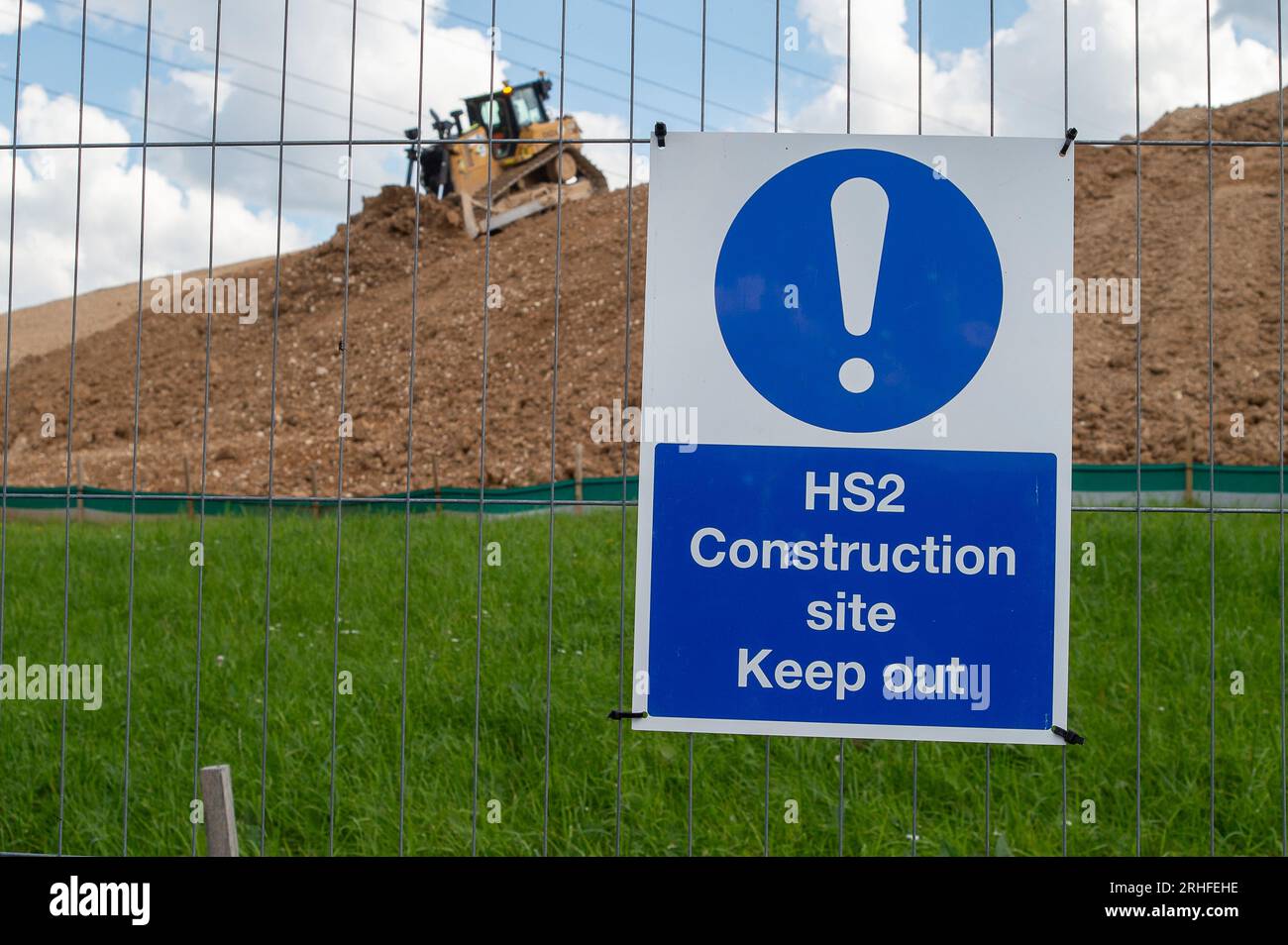 Wendover, Buckinghamshire, UK. 16th August, 2023. HS2 construction work ...