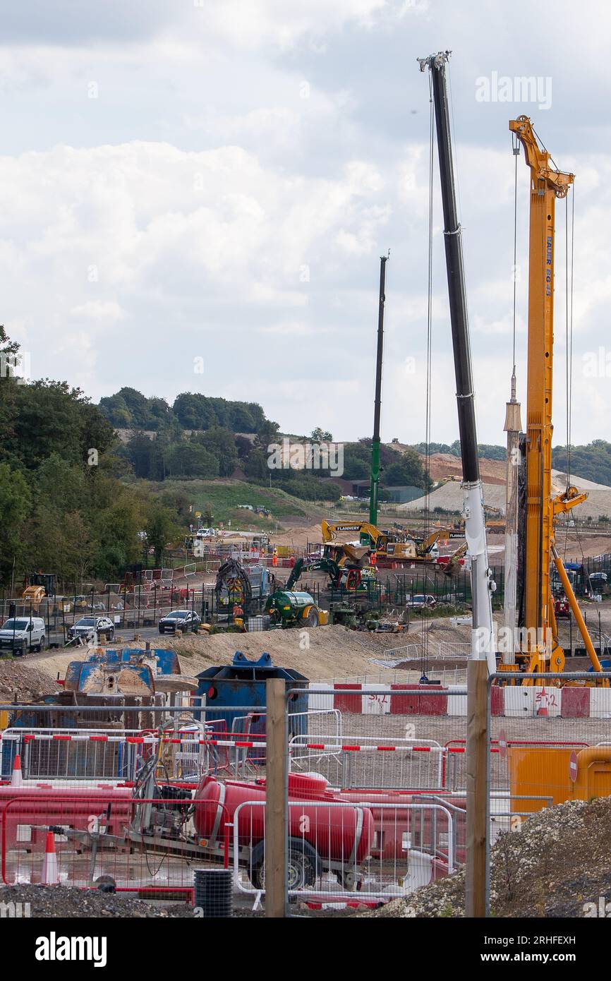 Wendover, Buckinghamshire, UK. 16th August, 2023. HS2 construction work ...